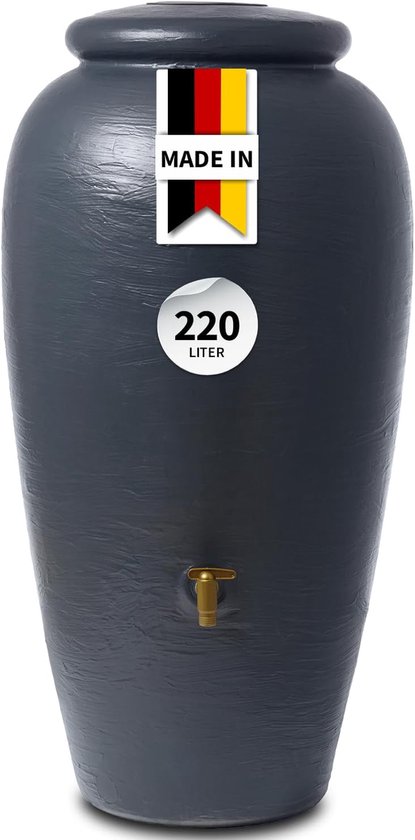 Regenton Amphore 220 liter - Antraciet | bol