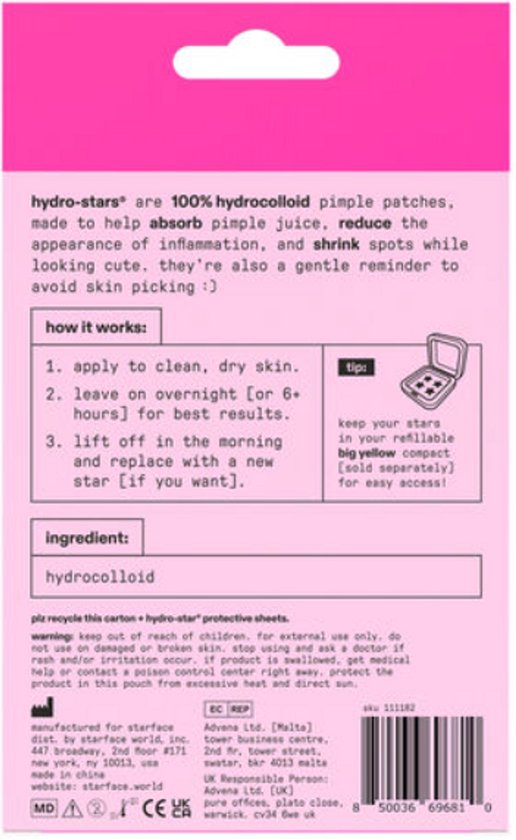 Starface Hydro Star Pimple Patches - Pink Tones 32 Stuks [Limited ...