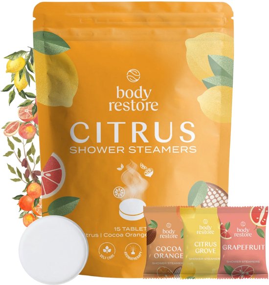 Body Restore Shower Steamers Citrus - Luxe Giftset (15 stuks) - Ideaal ...