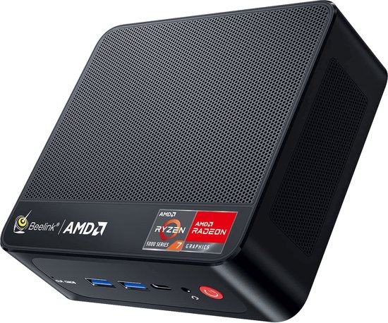 Beelink EQR5 Mini-pc,met AMD Ryzen 7 5825U-processor, 32GB DDR4 RAM en ...