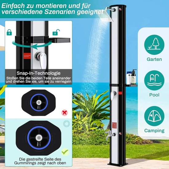 Buitendouche - Solar Buitendouche - 60L - Tuindouche - Buitendouche ...