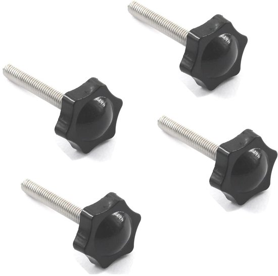 RVS M12x40mm Ster Hand Knop - Set van 4 stuks - Duim Schroef voor Hand ...