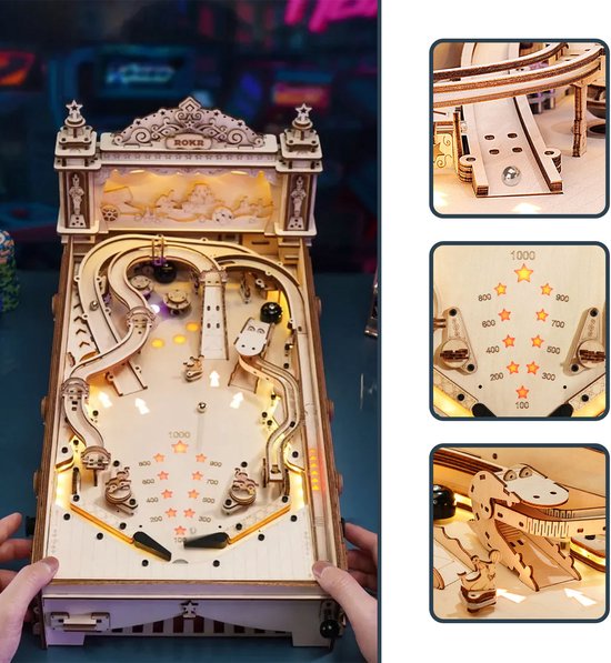 Robotime ROKR 3D Pinball EG01 - Houten Bouwpakket - Miniatuur ...