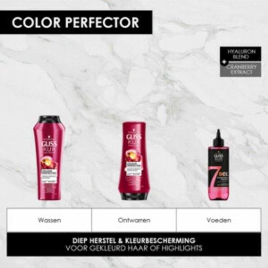 2 x Gliss - Hair Repair - Conditioner voor Kleurbehoud en Glans - 200 ...