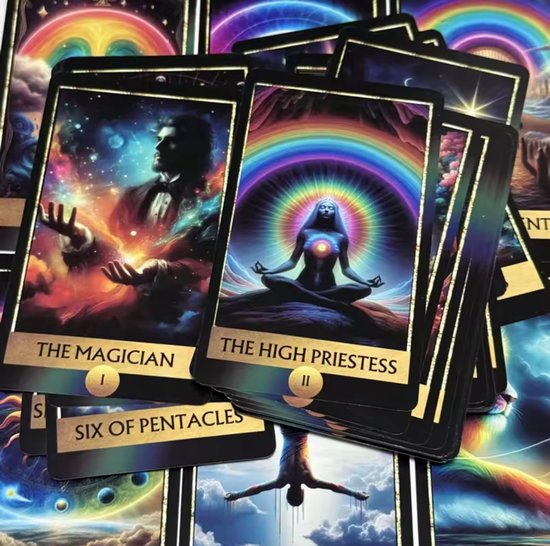 Rainbow Tarot - Tarot Deck - Tarot Kaarten - 78 Cards - | Games | bol
