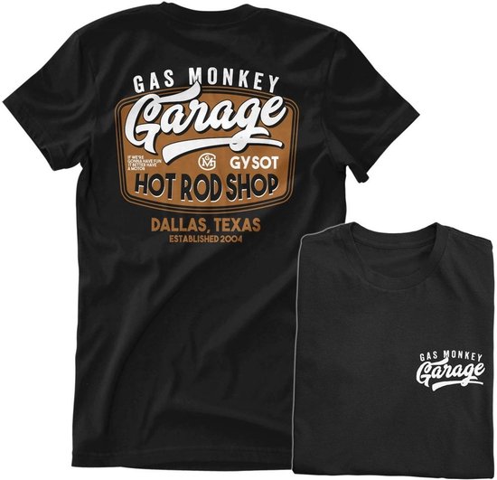 Gas Monkey Garage GMG Rusty Hot Rod T-Shirt GMG-1-GMG106-H90-4 Black-L ...