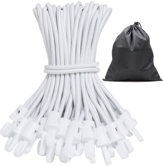 JunGG spanrubber met haken 50 stuks, expander met haken 15 cm ...