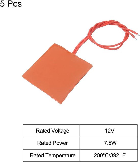 Allecto plus - Tapis chauffant en Siliconen , feuille 12V 7,5W, plaque ...