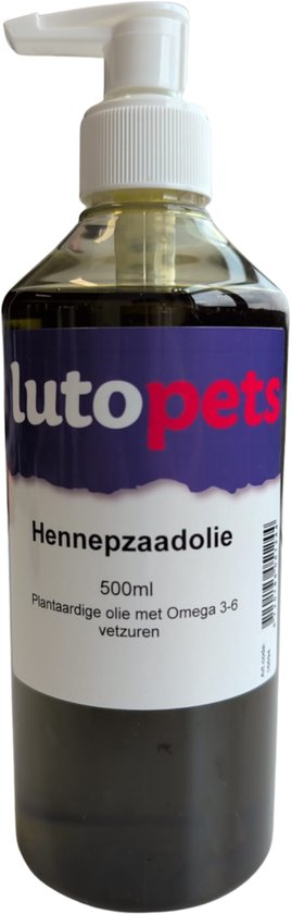 Hennepzaadolie 500 ml - Koudgeperst - Rijk aan Omega 3, 6 & Gamma ...
