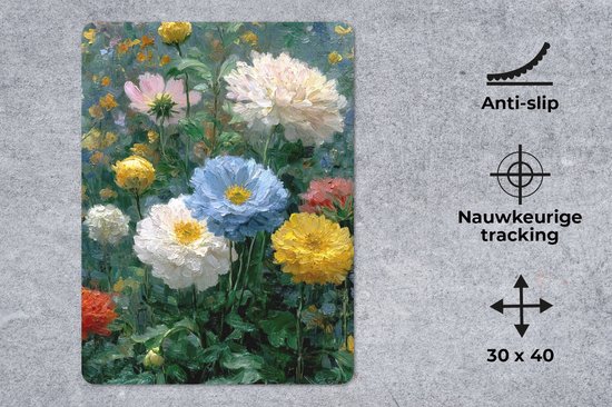 Bureau onderlegger 30x40 cm - Muismat Close-up - Veld - Bloemen ...