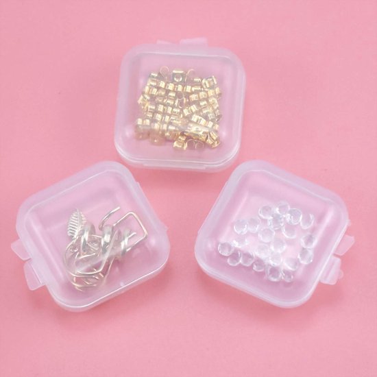20x Mini Opbergdoosjes Transparant – Kleine Kunststof Doosjes met ...