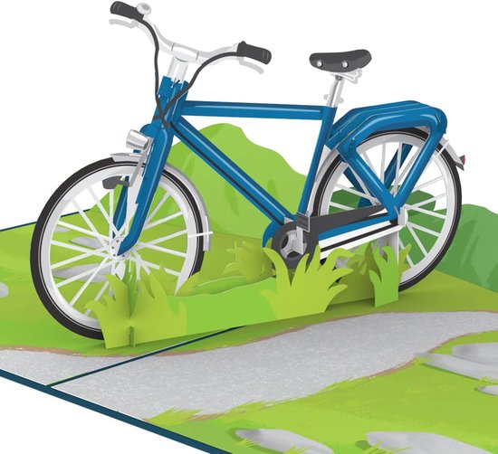 Pop-upkaart fiets - 3D verjaardagskaart voor mannen en fietsers ...