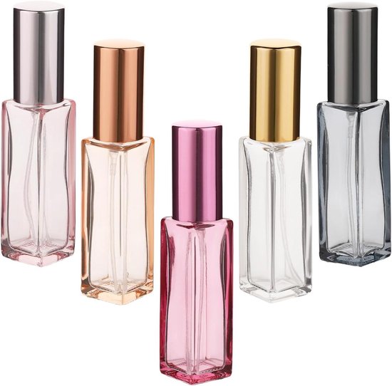 Premium Mmini parfumverstuiver set - Navulbaar, 5 stuks, 10 ml, glazen ...