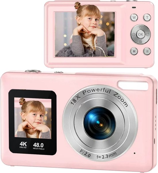 2 IN 1Digitale camera - 1080P Compactcamera- 48M camera - HD vlogging ...