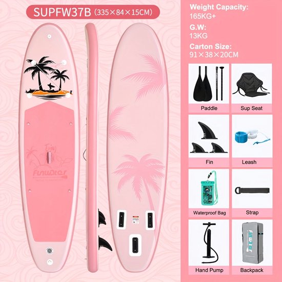 Paddleboard Roze Coconut Shoal – Stand Up Paddleboard – SUP ...