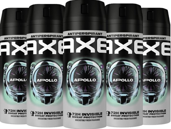 Axe Apollo Anti-Transpirant Deodorant Spray - 5 x 150 ml ...
