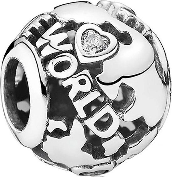 PANDORA OPENGEWERKTE BEDEL ZILVER 'DE WERELD ROND | bol