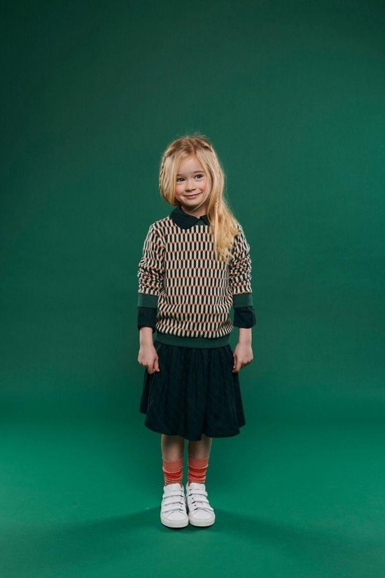 Lily Balou Sweater Mika Blocks Green - 140 | bol.com