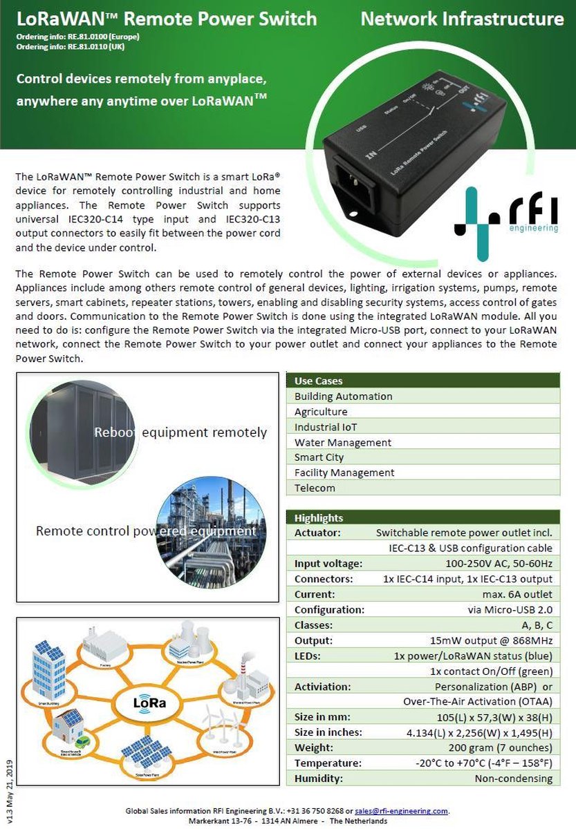 LoRaWAN® Remote Power Switch | bol.com