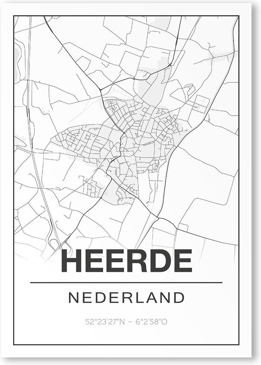 Poster/plattegrond HEERDE - A4 | bol.com