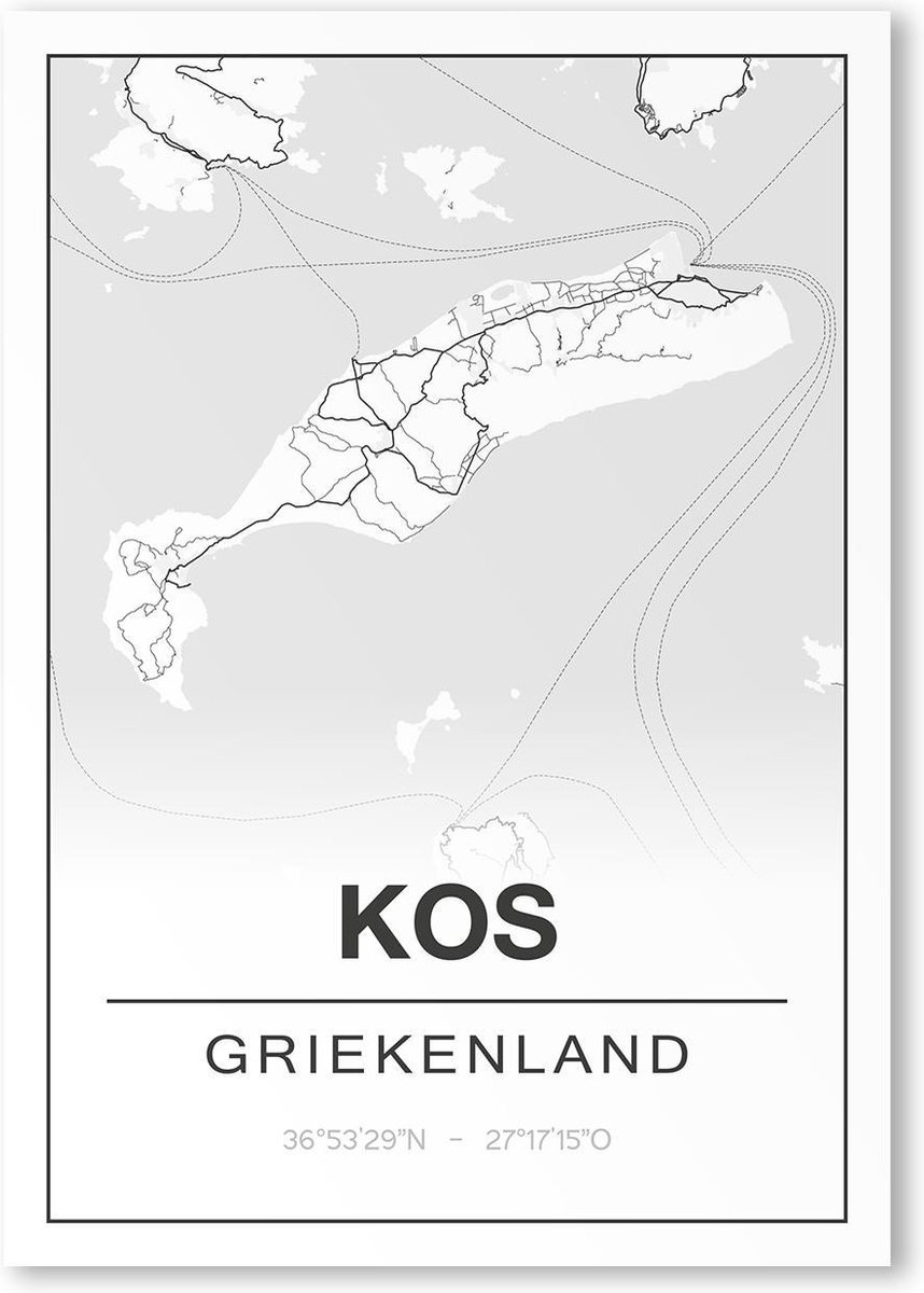Poster/plattegrond KOS - 30x40cm | bol.com