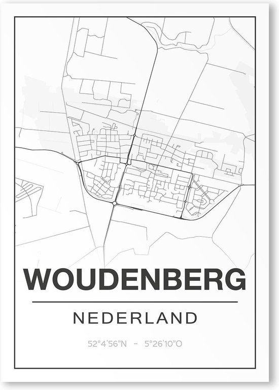 Poster/plattegrond WOUDENBERG - A4 | bol