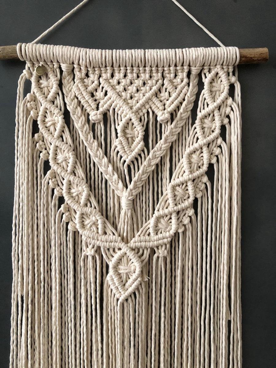 Macrame muur opknoping , home décor, bukuri wand decoratie - 057 - Ecru ...