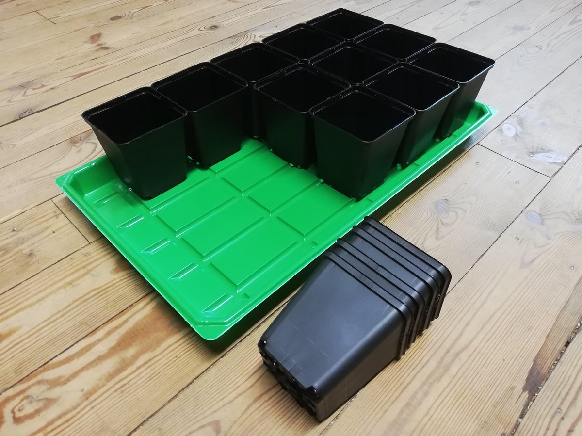 Onderstel zaaitray zaaibak kweektray stektray met 15 potjes P9 ...