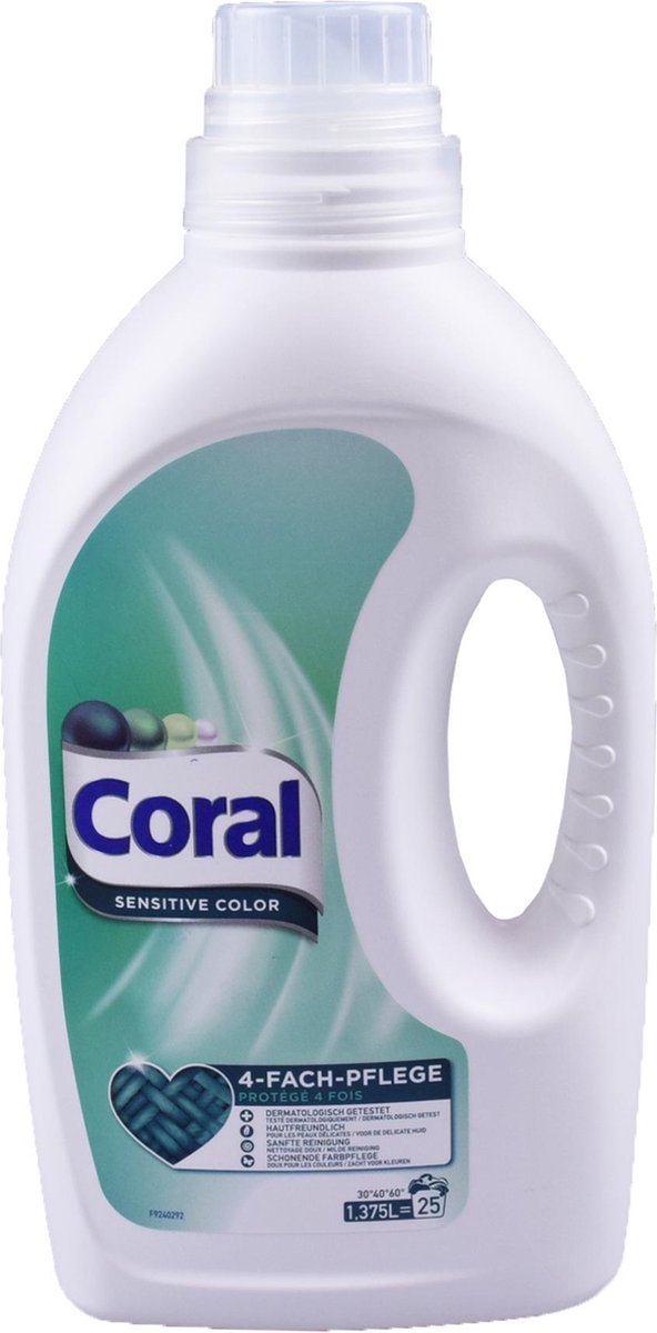 Coral Wasmiddel Sensitive Color 25/1,375L | bol.com