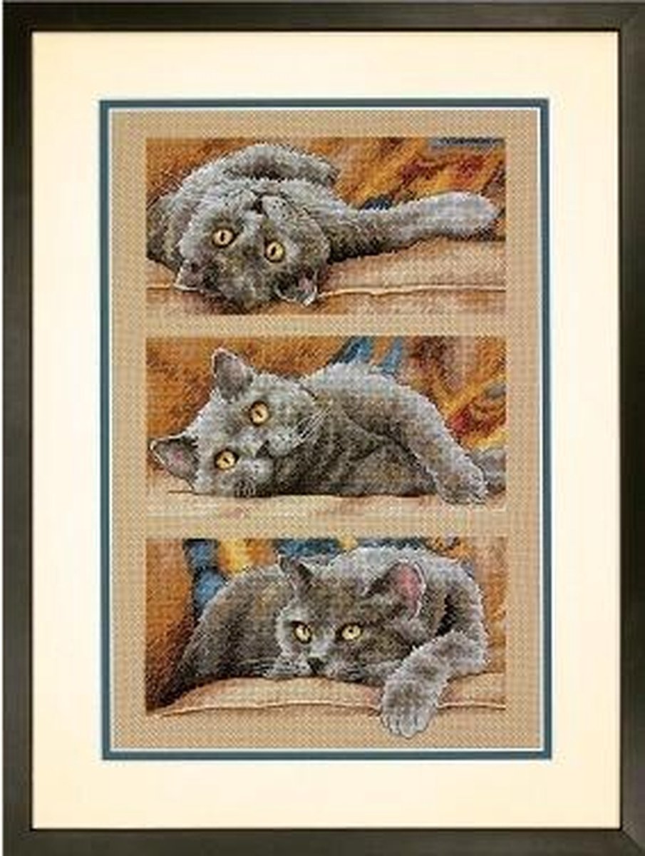 Dimensions borduurpakket Max de kat borduren 70-35301 met telpatroon ...