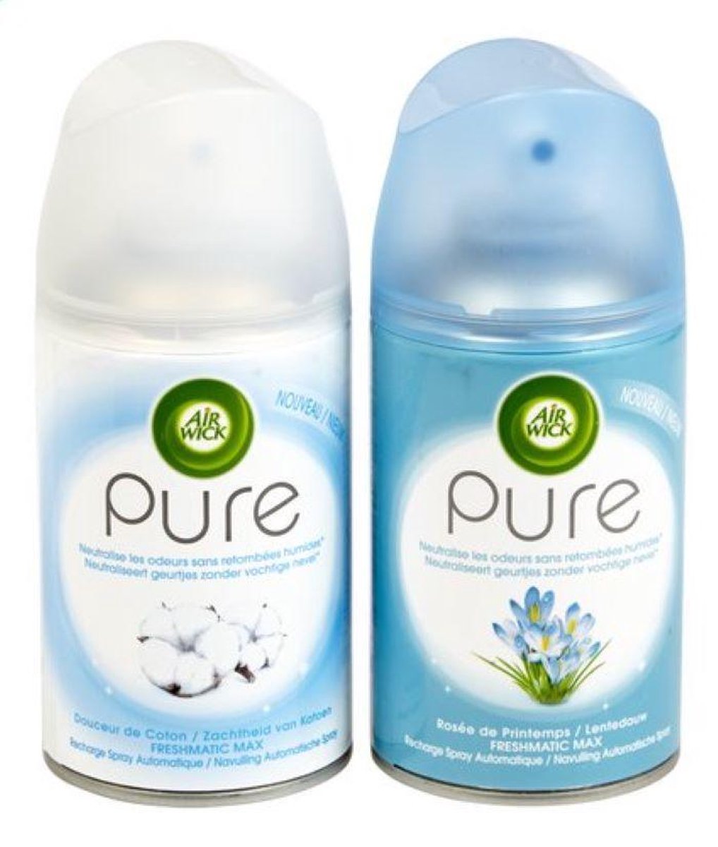 Air Wick Mix Pure Cotton & Pure Spring - Duoverpakking | bol.com