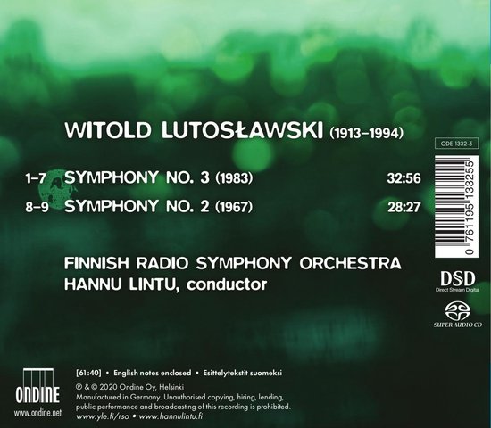 Hannu Lintu - Finnish Radio Symphony Orchestra - Lutoslawski: Symphonies Nos.2 & 3... | bol