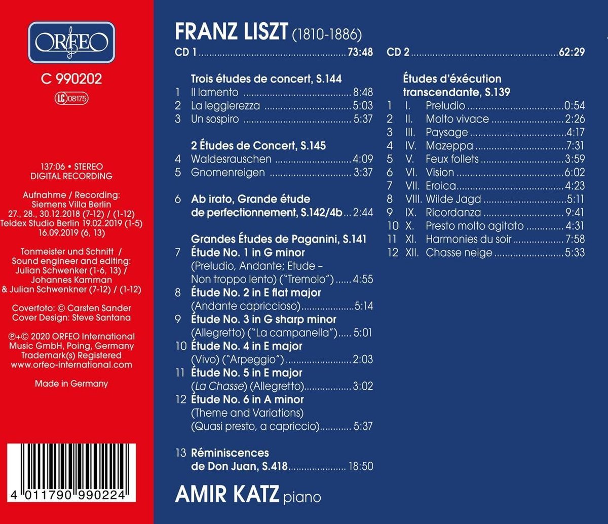 Amir Katz: Hommage A Liszt, Amir Katz | CD (album) | Muziek | bol.com