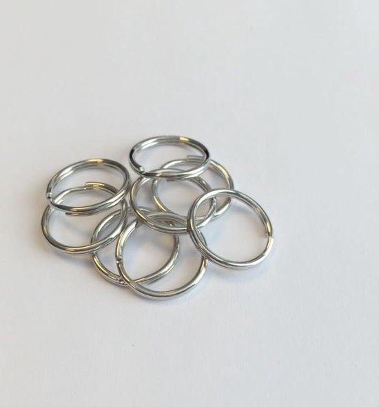 Key Rings 20 millimeter platinum 8 Stuks | bol