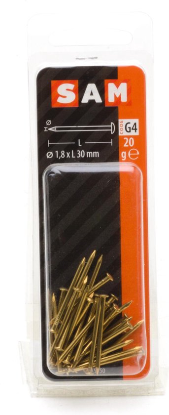 SAM Nagel bolle kop 1,8x30mm 20 stuks | bol