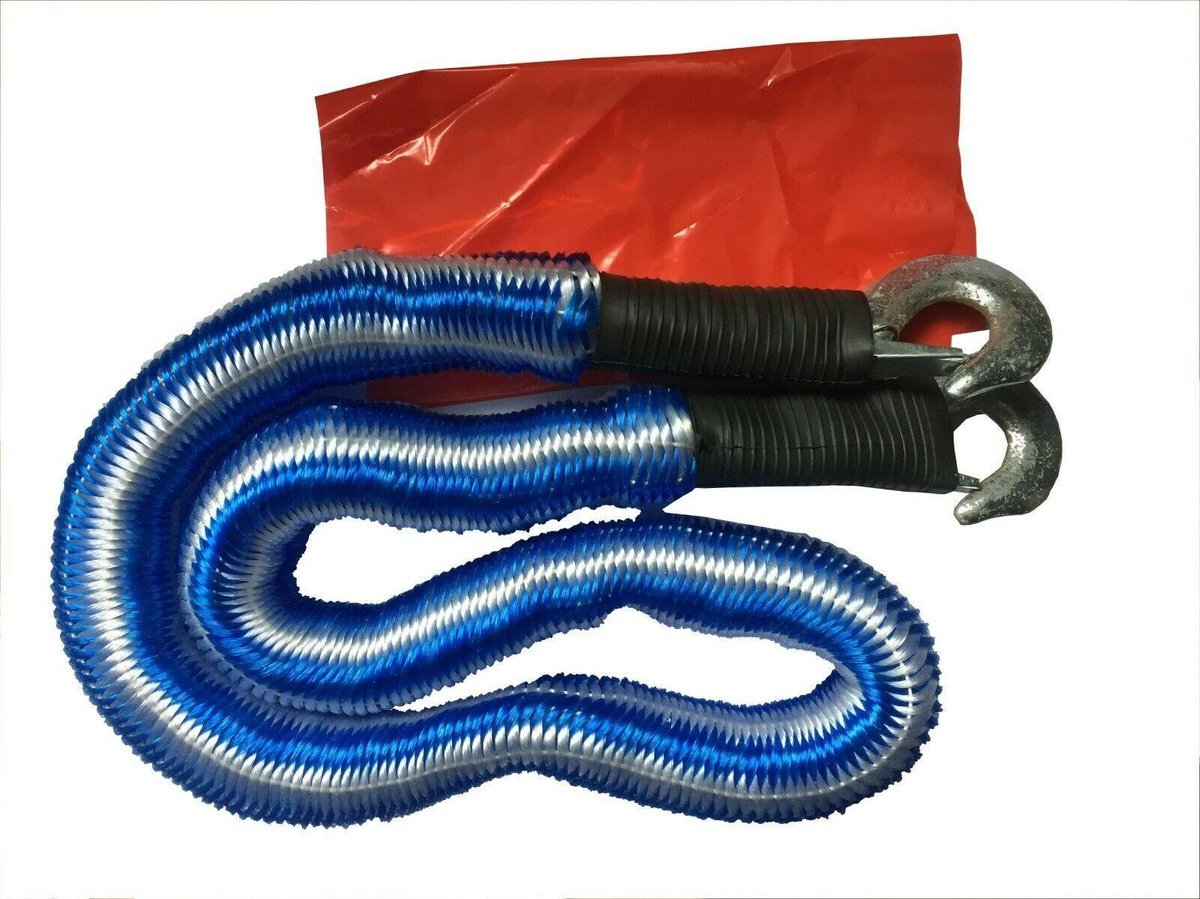 Sleepkabel voor auto 2800kg in een handig meeneem zakje met velcro ...