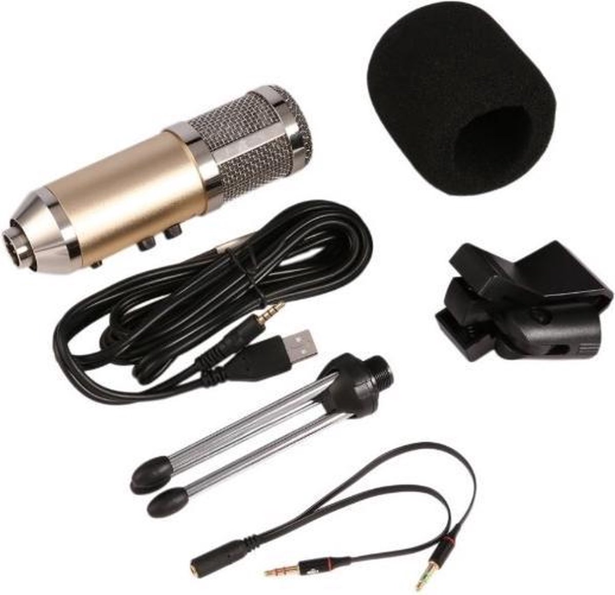 Upgrade 2020 | Condensator Microfoon Universeel gebruik voor PC en ...