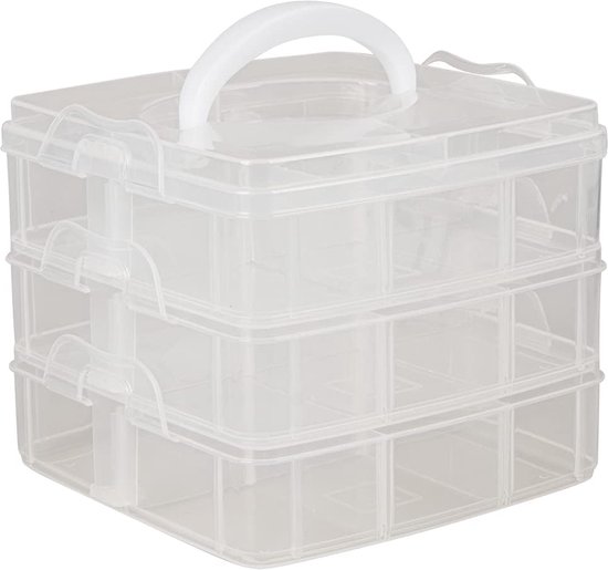 Sorteerbox met handvat, afmetingen: (l) 15,5 x (b) 15,5 x (h) 12,9 cm ...