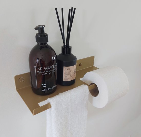 Qstiel Qumi rechts goud - NIEUW MODEL - Toiletrolhouder - WC Rolhouder ...