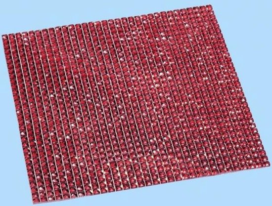 Crystal mats, 10 x 10 cm, stones 3 x 3 mm, red | bol