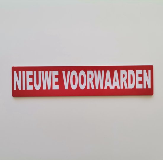 Immo Sticker "NIEUWE VOORWAARDEN" 43 x 9cm set van 15 stuks | bol