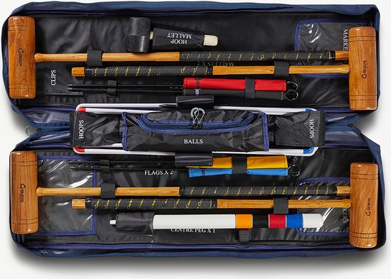 Professionele Croquet set, 4-persoons, unieke kunststof ballen, sterke ...