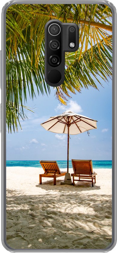 Telefoonhoesje Geschikt voor Xiaomi Redmi 9 hoesje - Strandstoel ...
