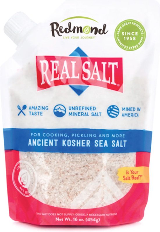 Real Salt | Kosher Pouch 454g | 1 x 454 gram | bol