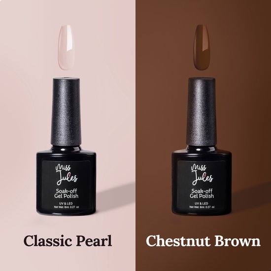 Miss Jules - Complete Gellak Starterspakket - Kleur Creme - Bruin ...