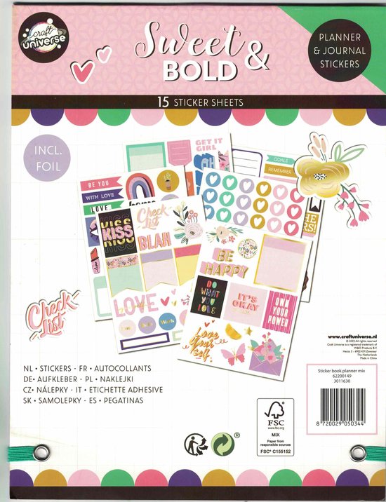 Stickerboek - Sweet & Bold - Planner & Journal Stickers ...