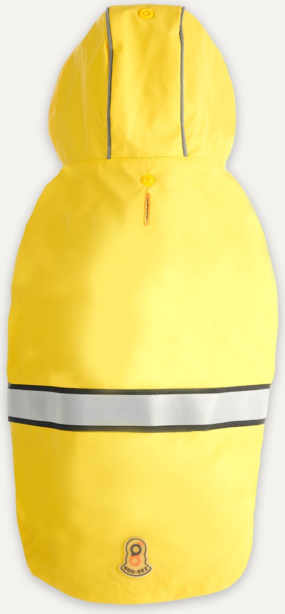 Gooeez Reflective Hooded Raincoat 2XS Yellow/Grey | bol