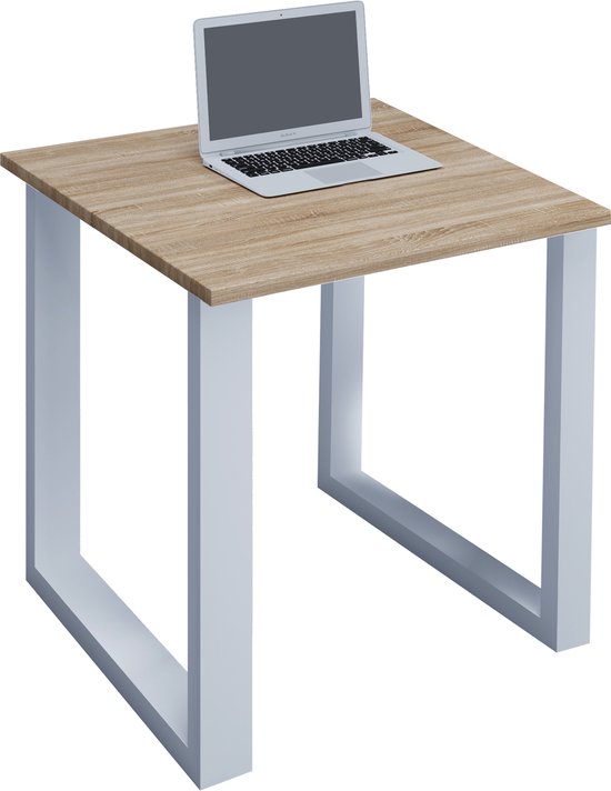 VCM Houten Bureau Computer Tafel Werktafel Kantoormeubilair Lona U Wit ...