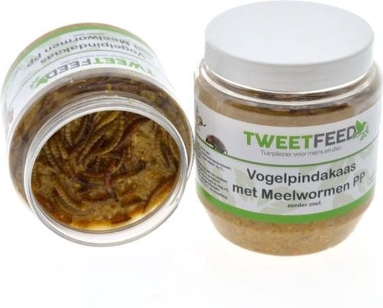 6x Tweetfeed Vogelpindakaas Meelwormen 350 gram PP | bol