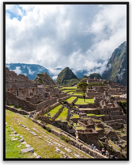 Machu Picchu peru bergen fotolijst met glas 30 x 40 cm - Prachtige kwaliteit - Peru -... | bol